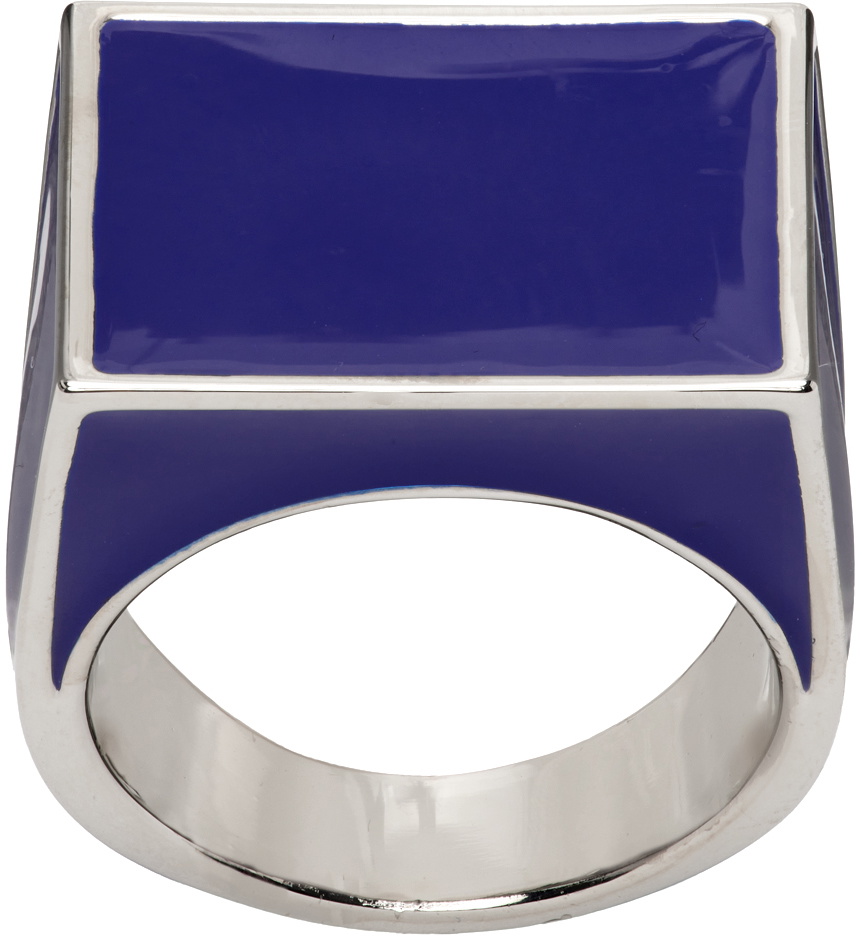 Dries Van Noten Blue Signet Ring Dries Van Noten