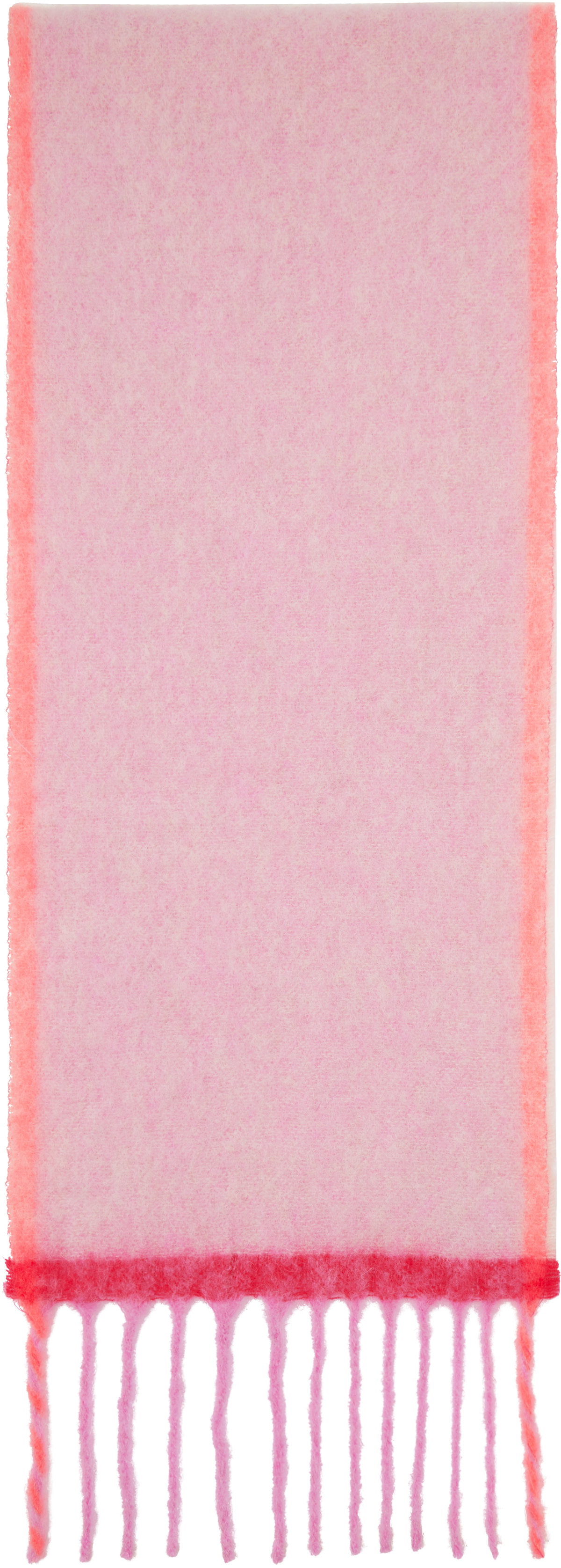 Acne Studios Pink Narrow Wool Mohair Scarf Acne Studios