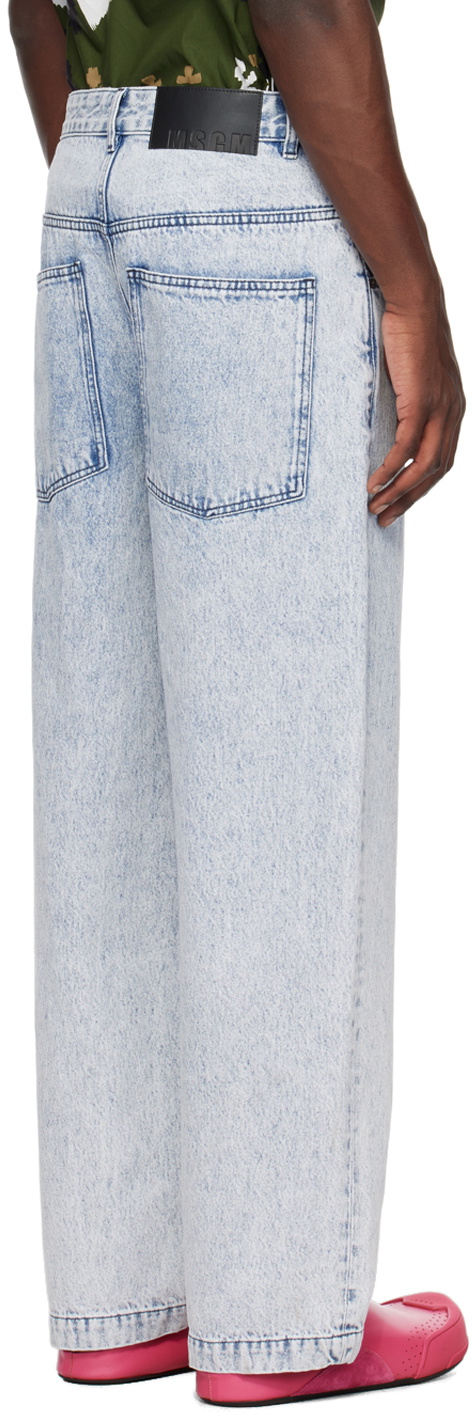 MSGM Blue Oversized Jeans MSGM