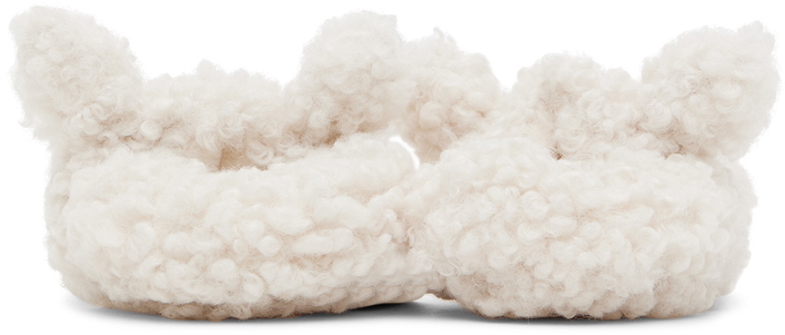 Bonpoint Baby Off-White Teddy Bear Pre-Walkers Bonpoint