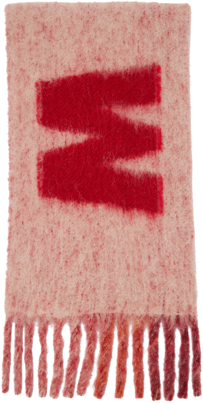 Marni Pink Fringed Scarf Marni