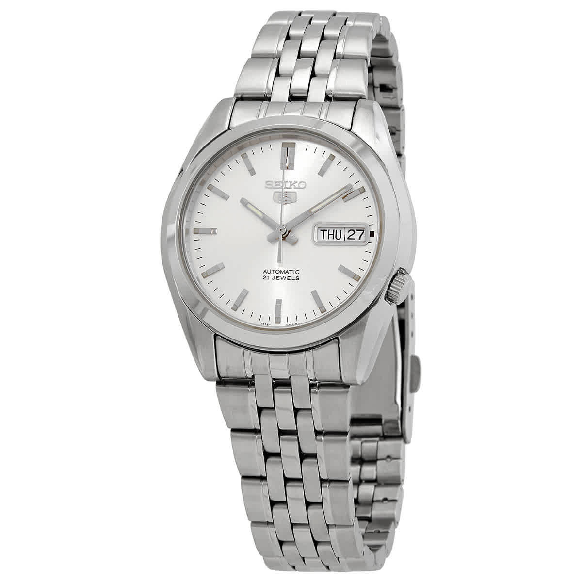 Seiko Series 5 Automatic Silver Dial Mens Watch SNK355K Seiko