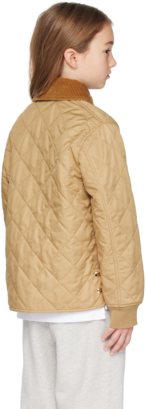 Burberry Kids Beige Quilted Jacket Burberry