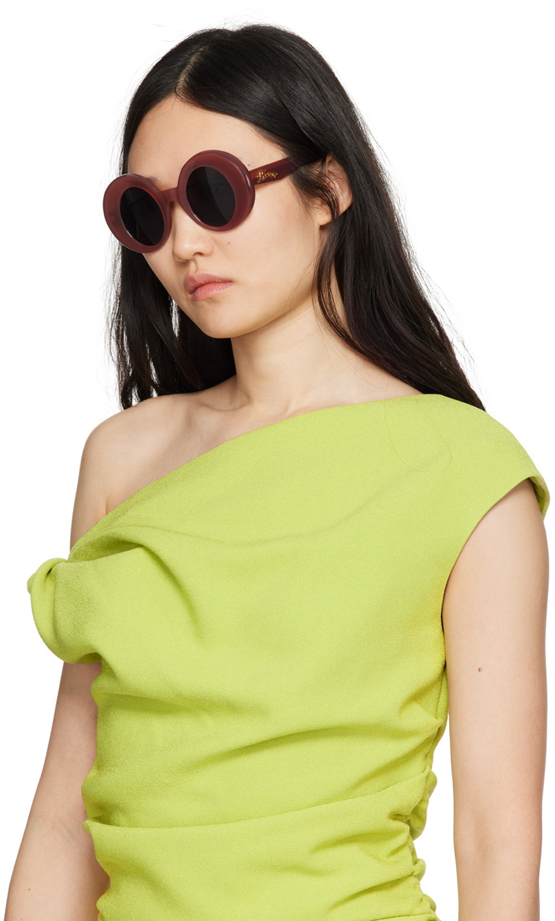 LOEWE Red Oversized Round Sunglasses Loewe