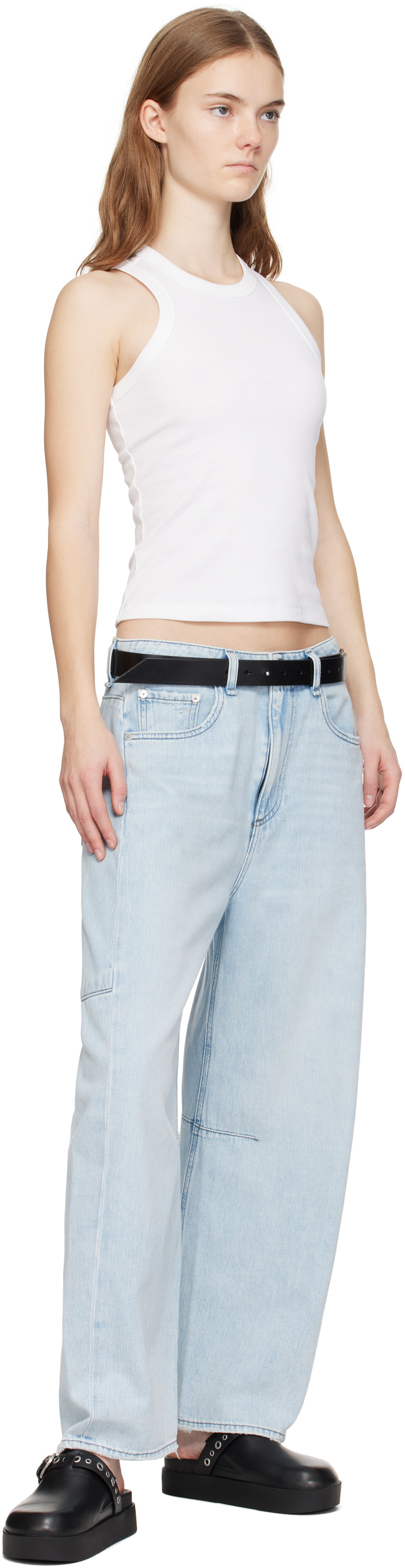 rag & bone Black Geo Platform Mules Rag and Bone