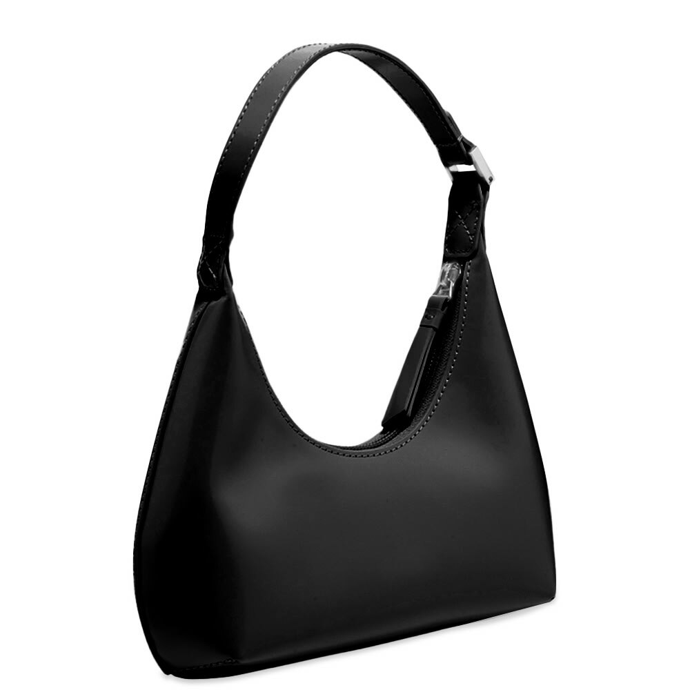 By Far Women's Baby Amber Semi Patent Leather Bag in Black By Far
