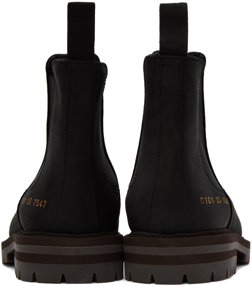 Common Projects Black Winter Chelsea Boots Common Projects