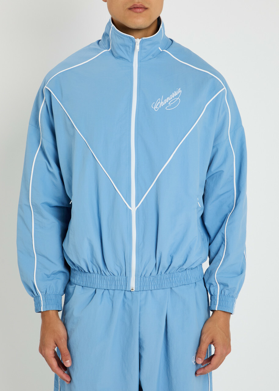 Willy Chavarria Ruff Rider Shell Track Jacket Blue Willy Chavarria