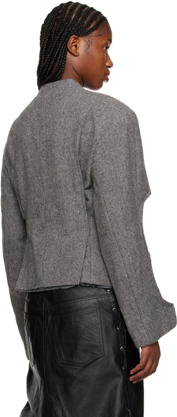 HODAKOVA Gray Raw Edge Jacket HODAKOVA