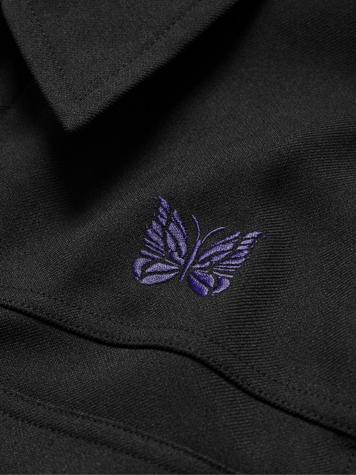 Needles - Penny Jean Logo-Embroidered Twill Jacket - Black Needles