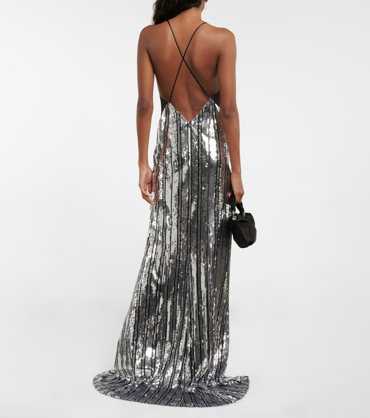 Galvan Kate tulle-paneled sequined gown Galvan