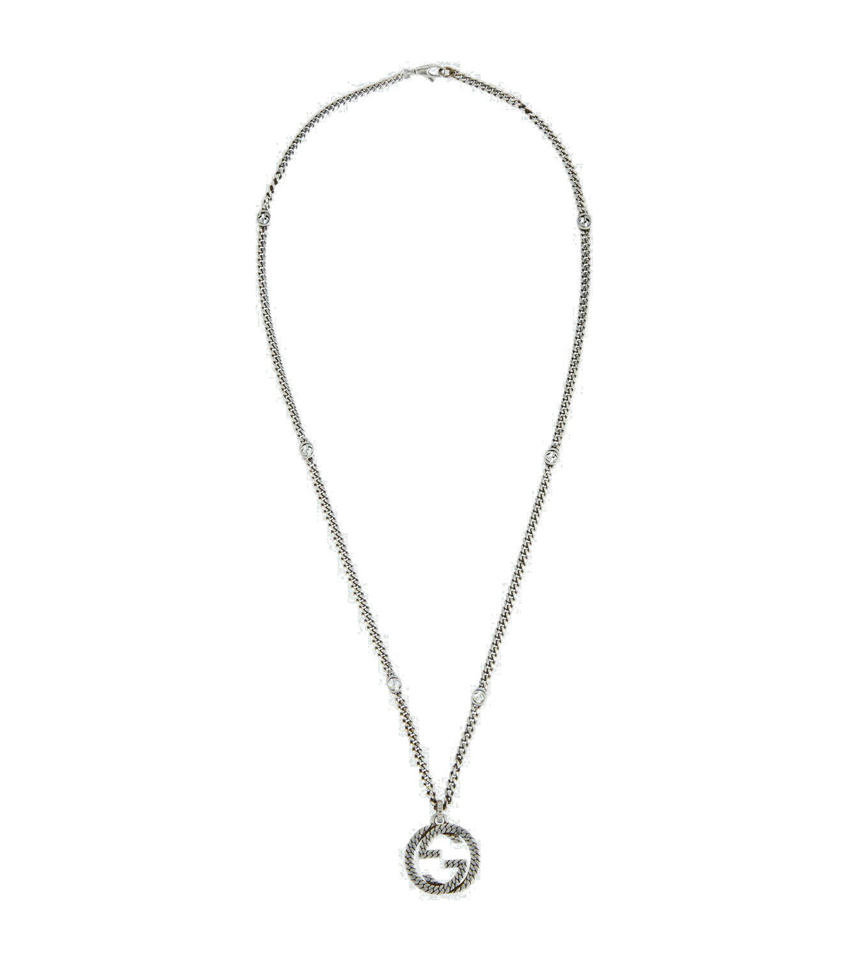 Gucci Men's Interlocking G Chain Necklace in Sterling Silver Gucci