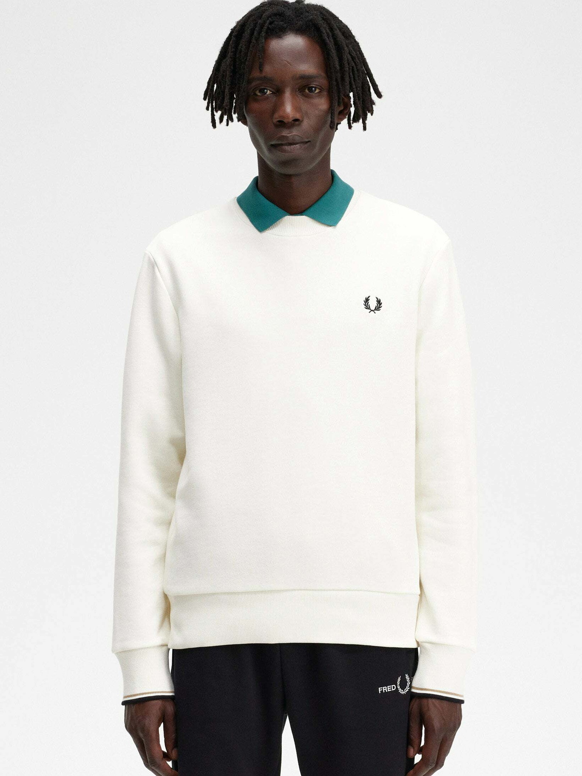 Fred Perry Sweatshirt Beige Mens Fred Perry
