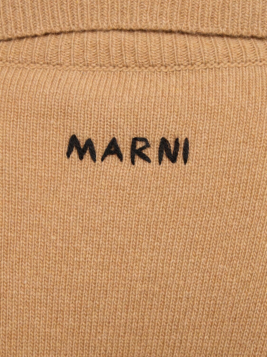 MARNI Wool & Cashmere Knit V Neck Polo Sweater Marni