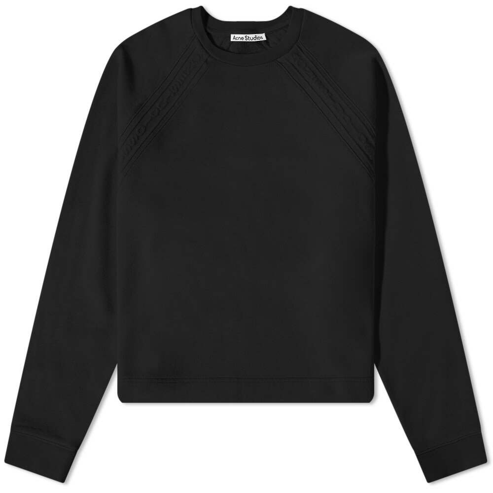 Acne Studios Men's Farmy Chain Rib Crew Sweat in Black Acne Studios