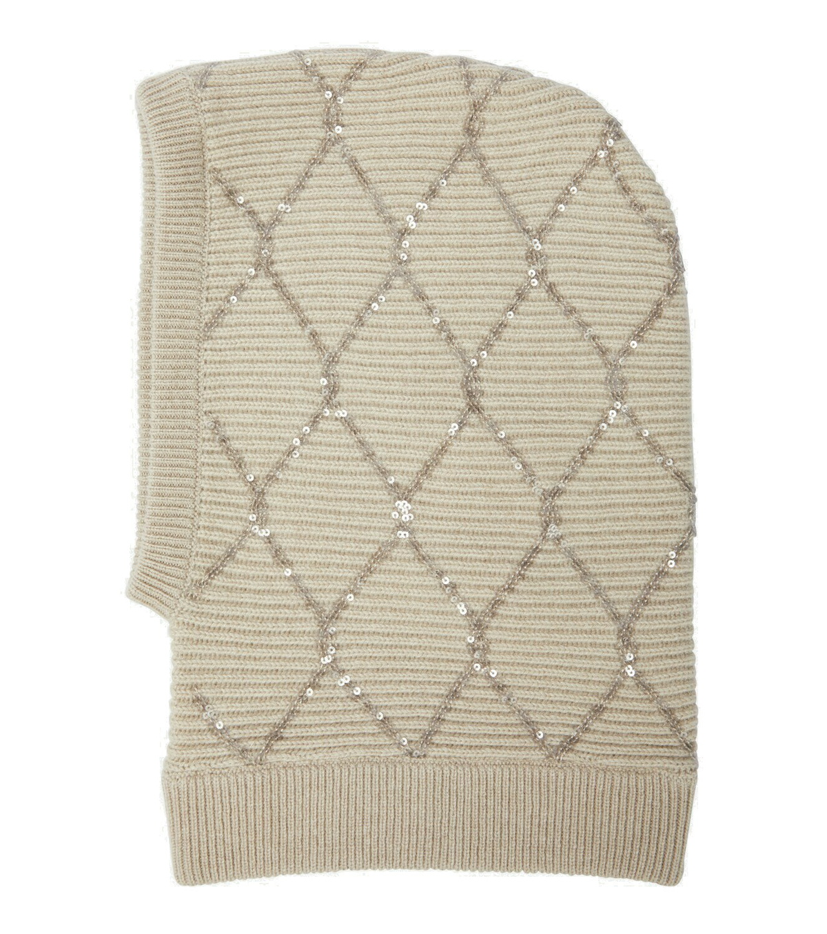Brunello Cucinelli - Sequined cashmere hood Brunello Cucinelli