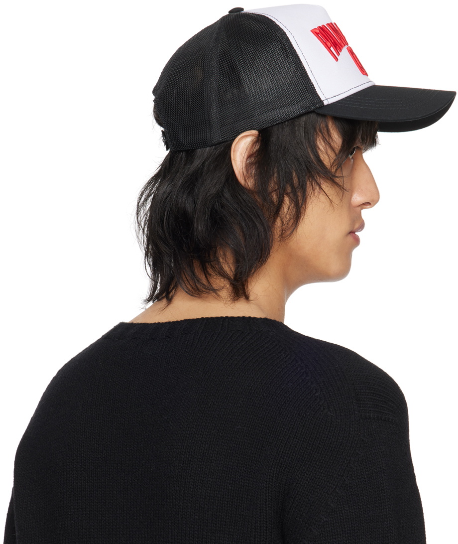Palm Angels White & Black PA 'City' Cap Palm Angels