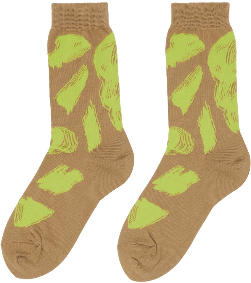 Issey Miyake Beige Grow Socks Issey Miyake Men