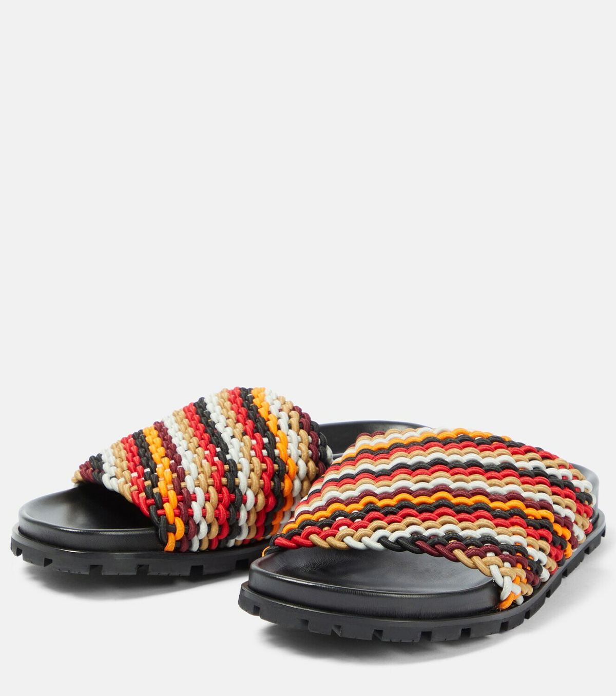 Dries Van Noten - Striped slides Dries Van Noten