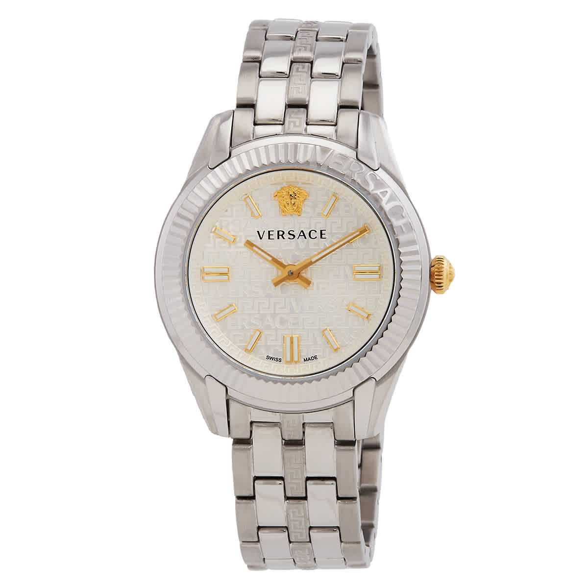 Versace Greca Time Quartz Silver Dial Ladies Watch VE6C00323 Versace