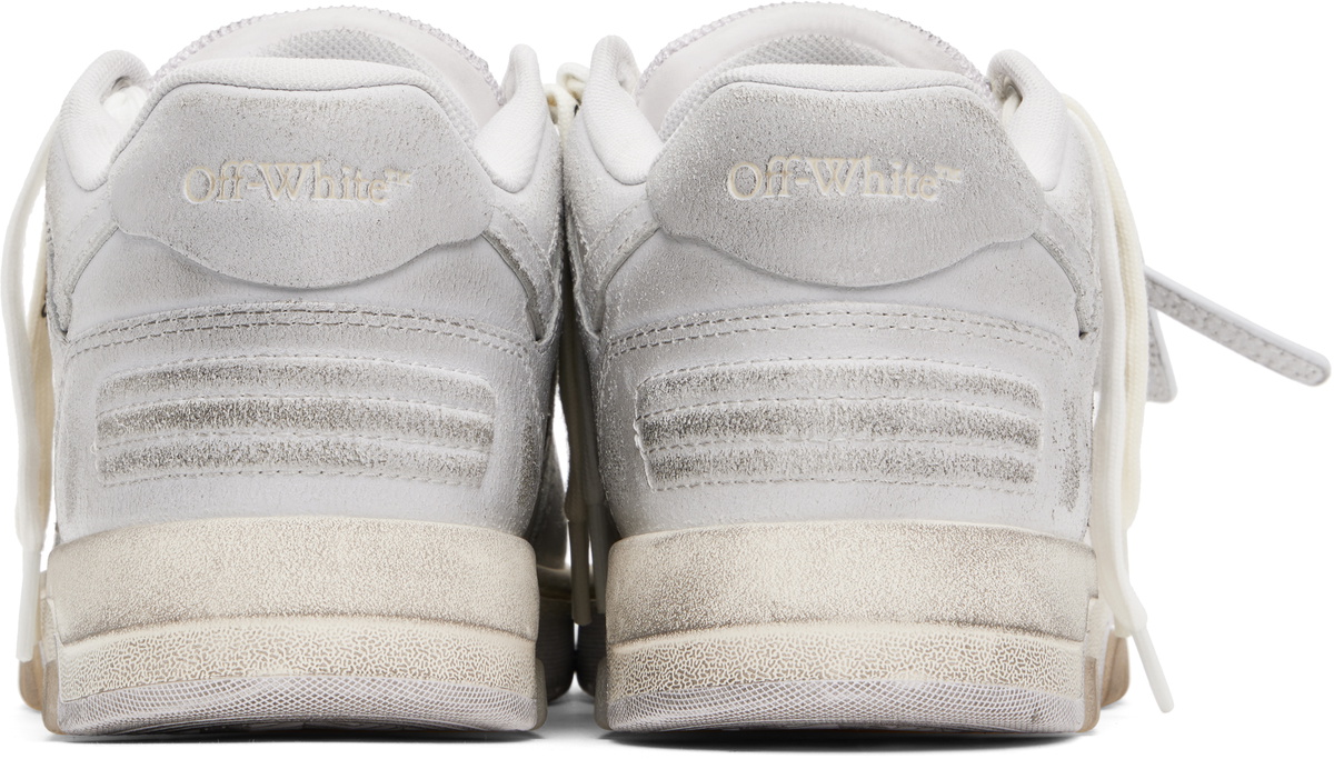 Off-White Gray 'Out Of Office' Vintage Leather Sneakers Off-White