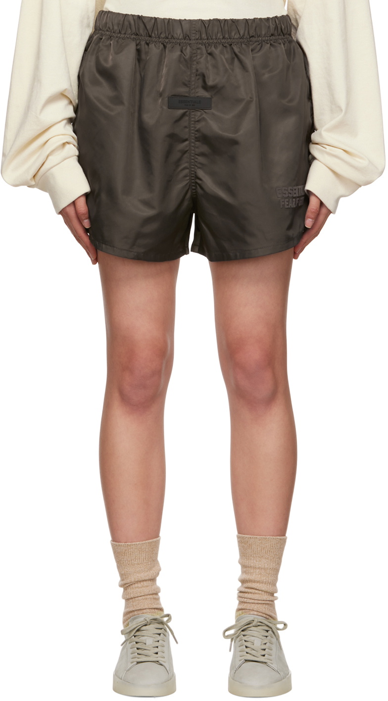 Essentials Gray Nylon Shorts Essentials