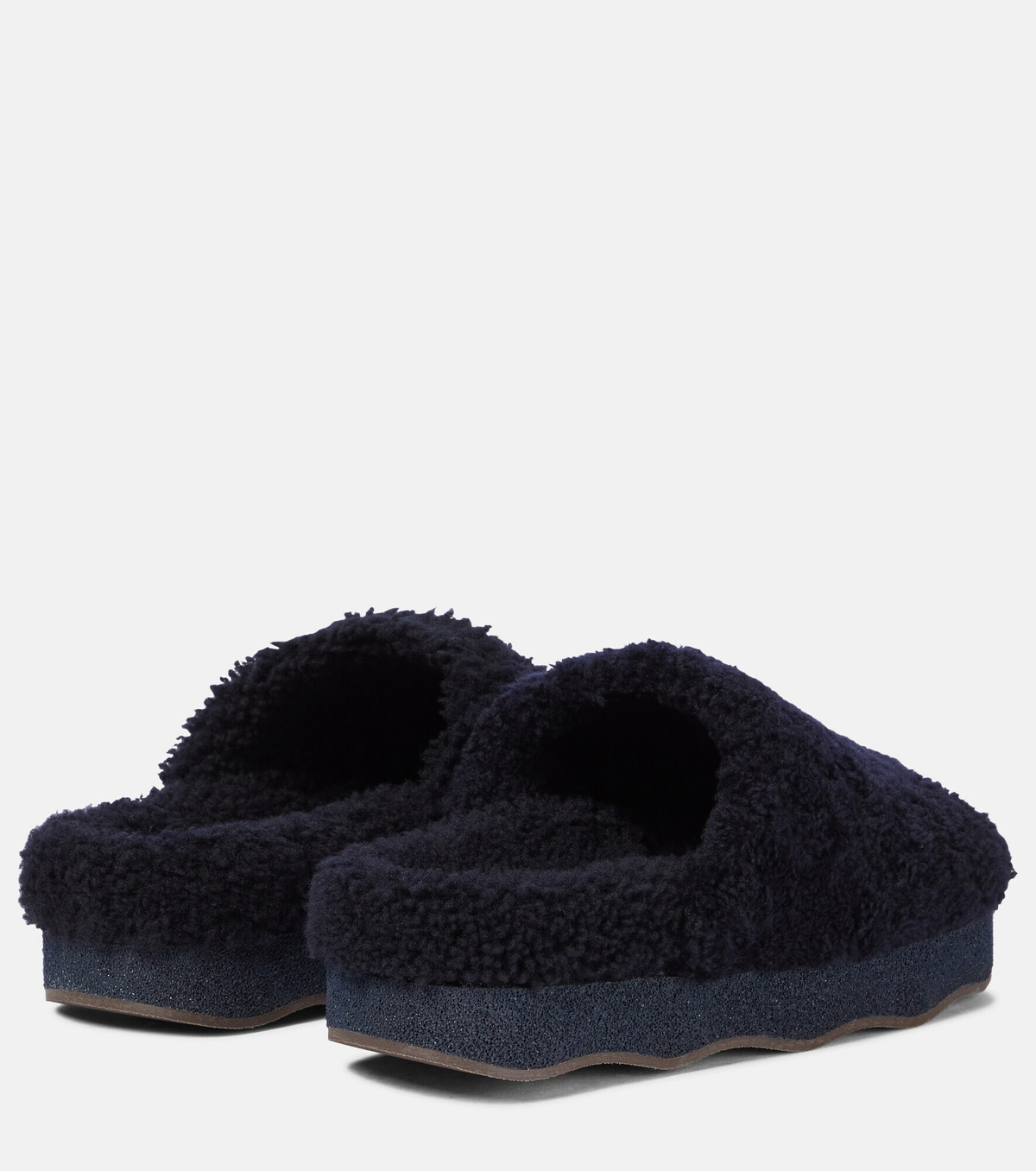 Chloe - Wavy shearling slides Chloe