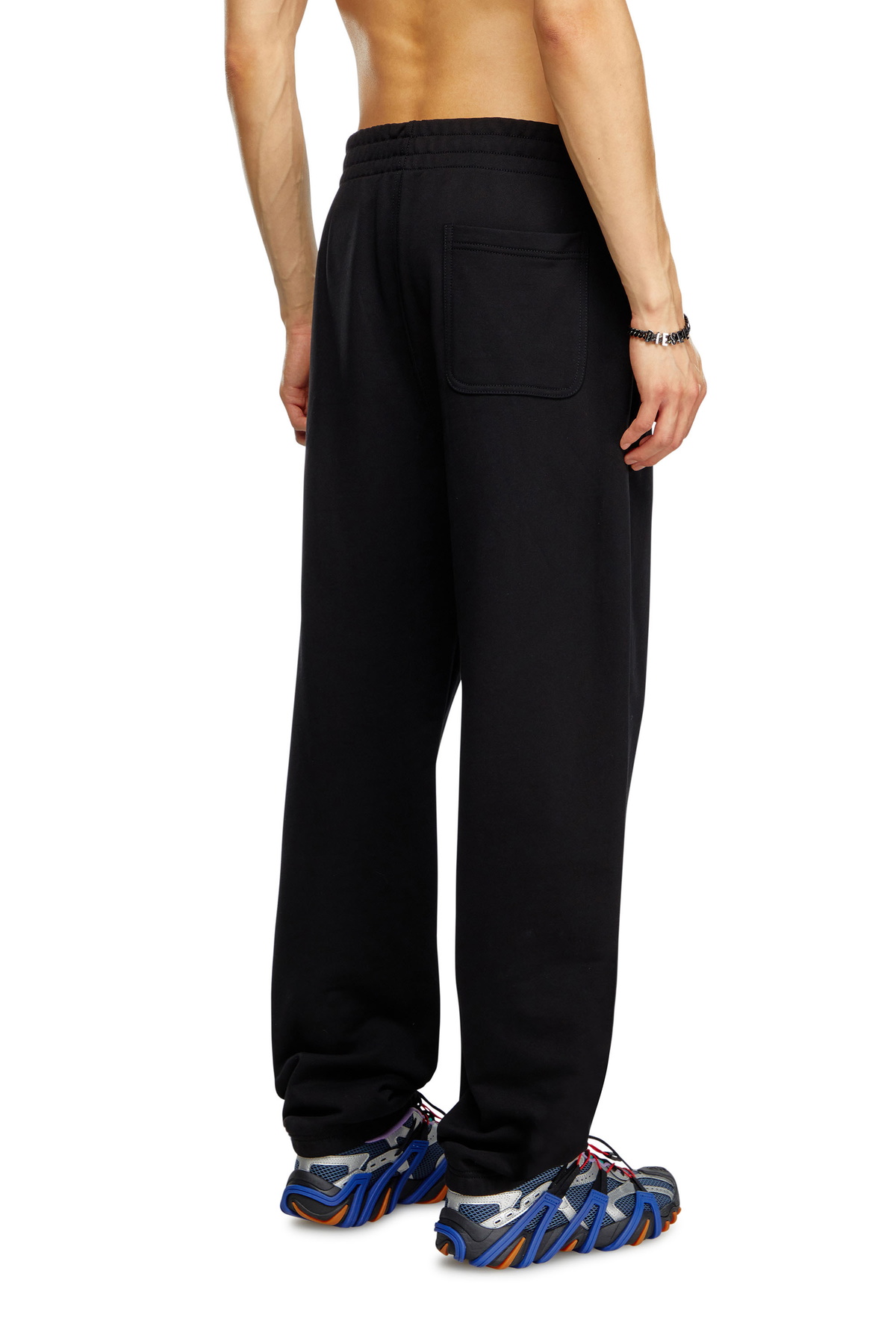 Diesel Track pants with embroidered D patch - Pants Mens in Black Diesel