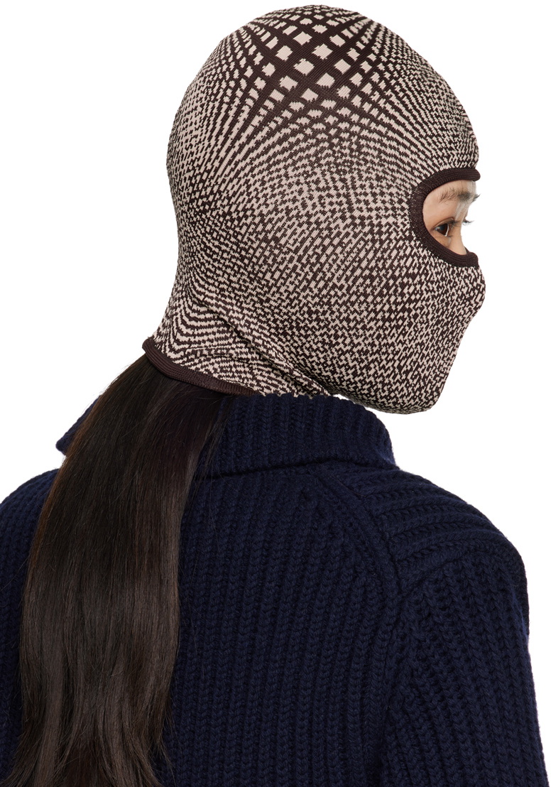 Anne Isabella Off-White & Brown Optical Balaclava Anne Isabella