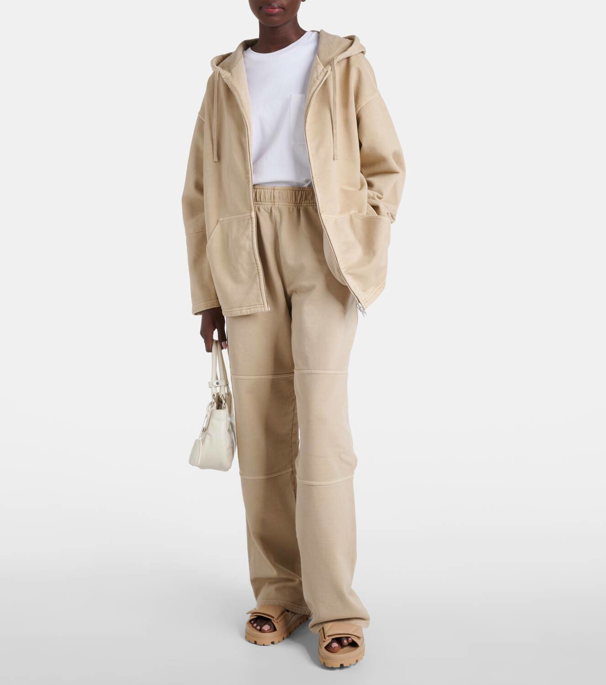 Prada High-rise cotton sweatpants Prada