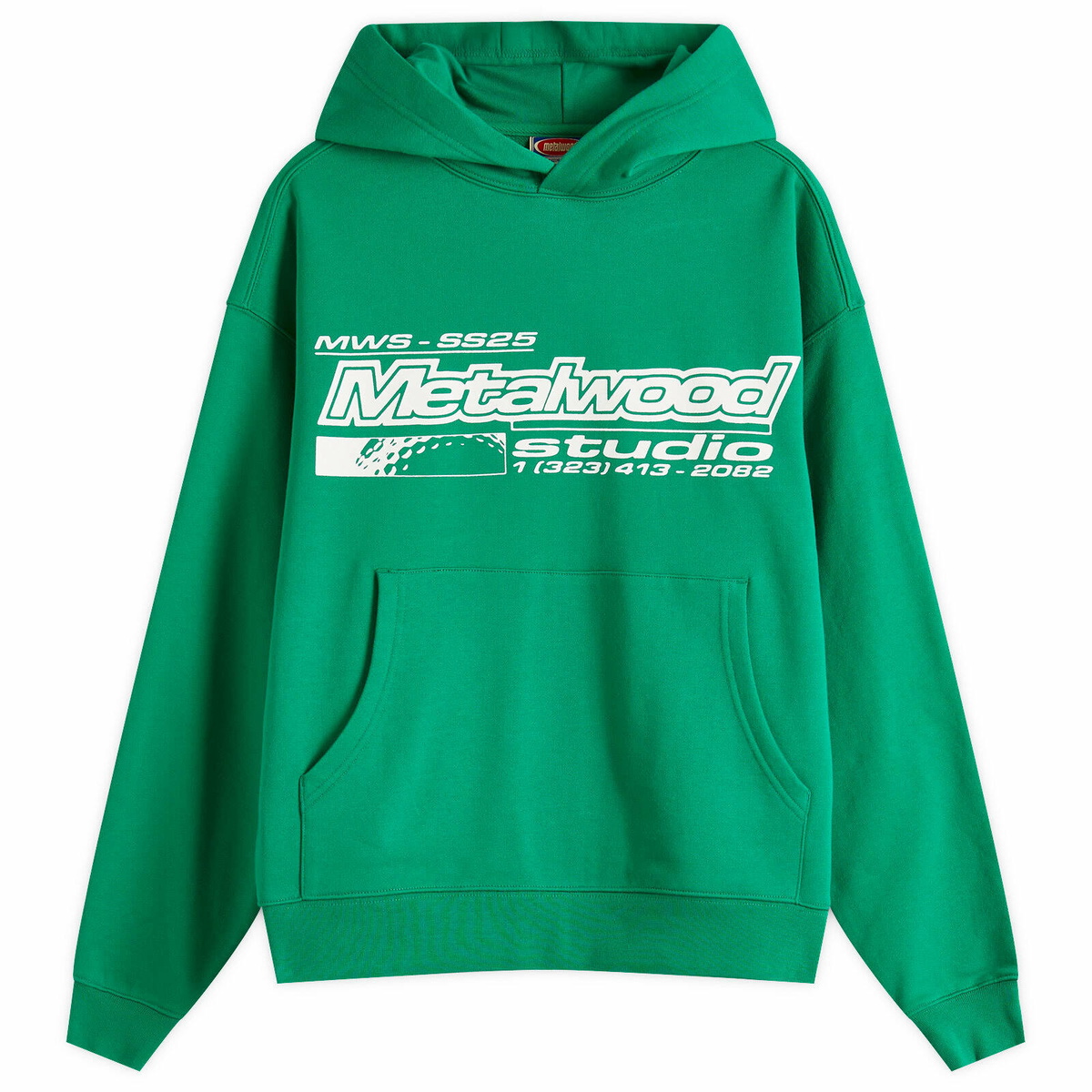 Metalwood Studio Men's La Brea Shop Hoodie in Green Metalwood