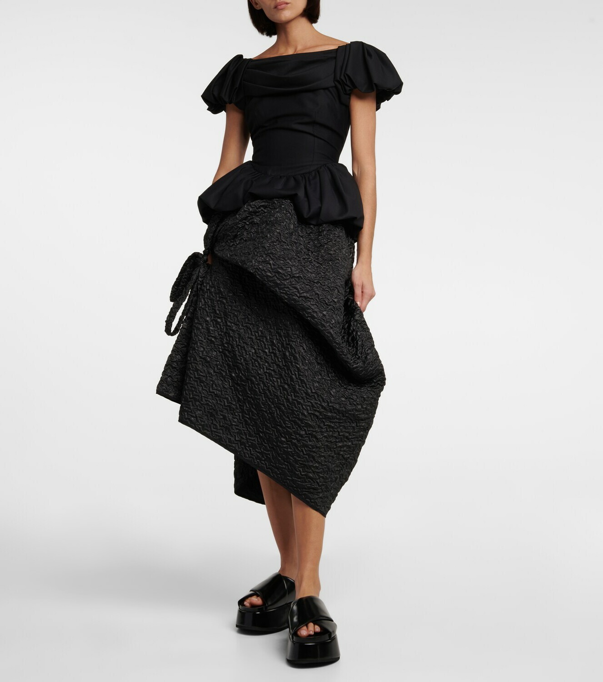 Simone Rocha - Puff-sleeve wool top Simone Rocha