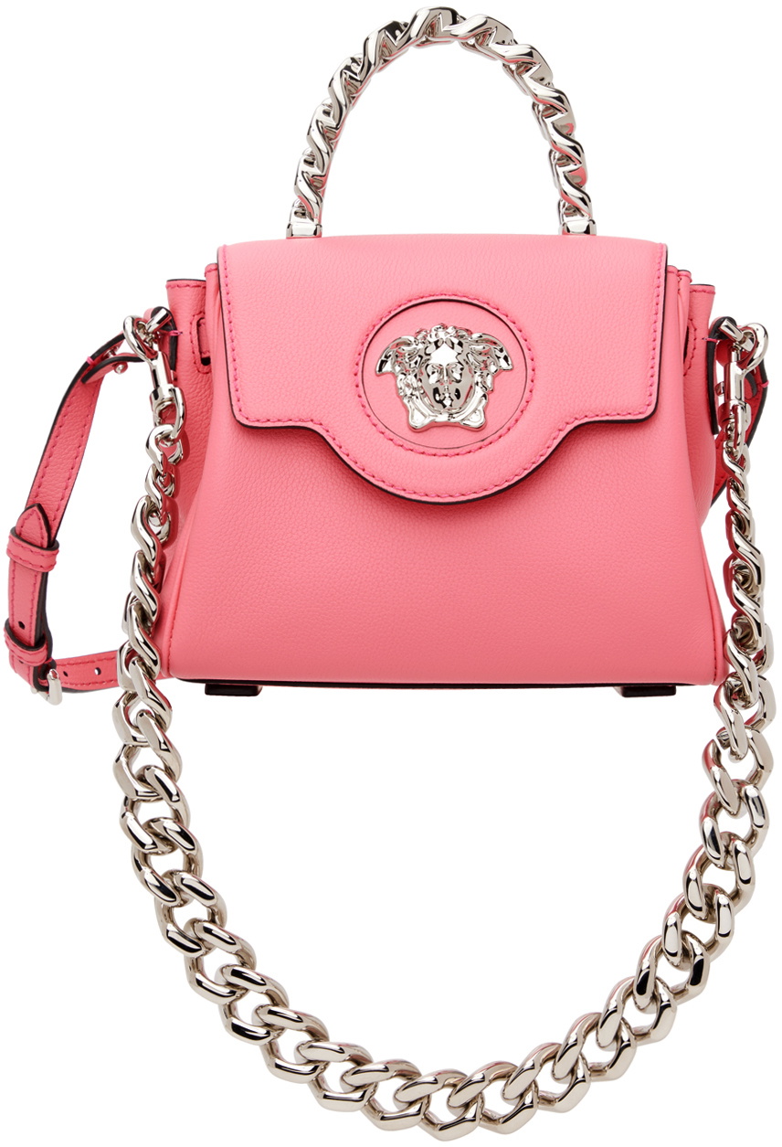 Versace Pink Small 'La Medusa' Bag Versace