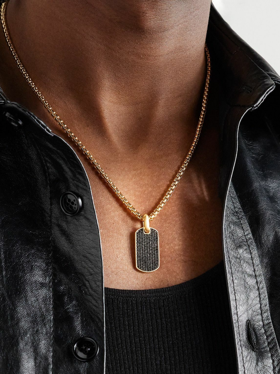 David Yurman - Chevron Gold Diamond Pendant David Yurman