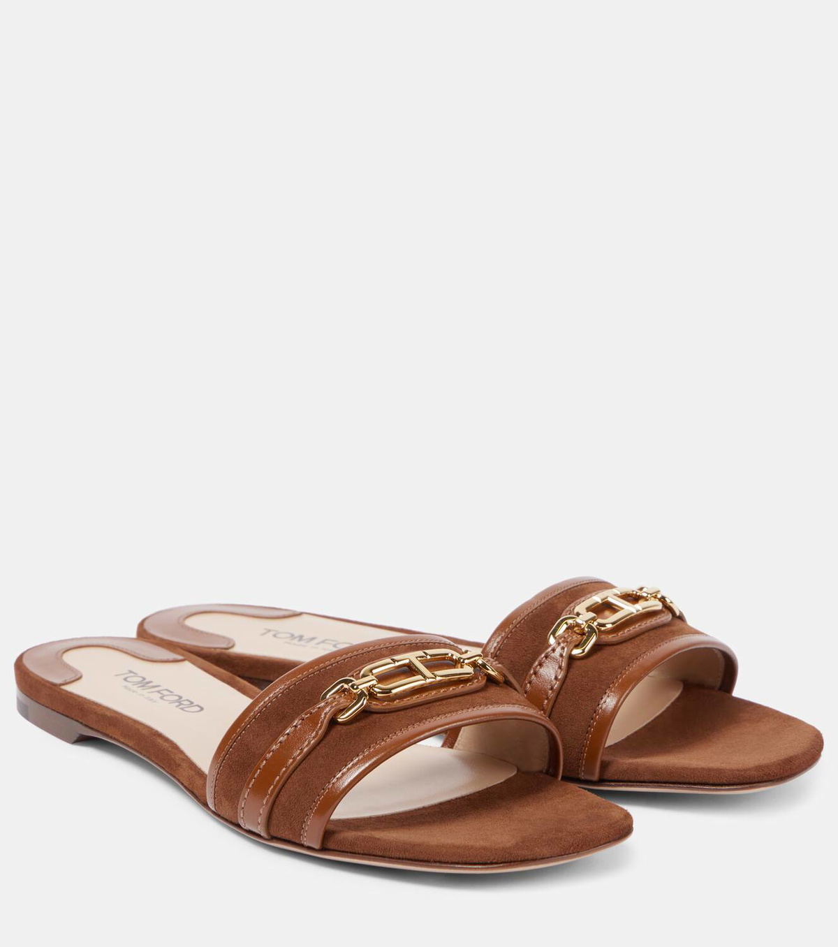 Tom Ford Whitney Stadium T leather slides TOM FORD