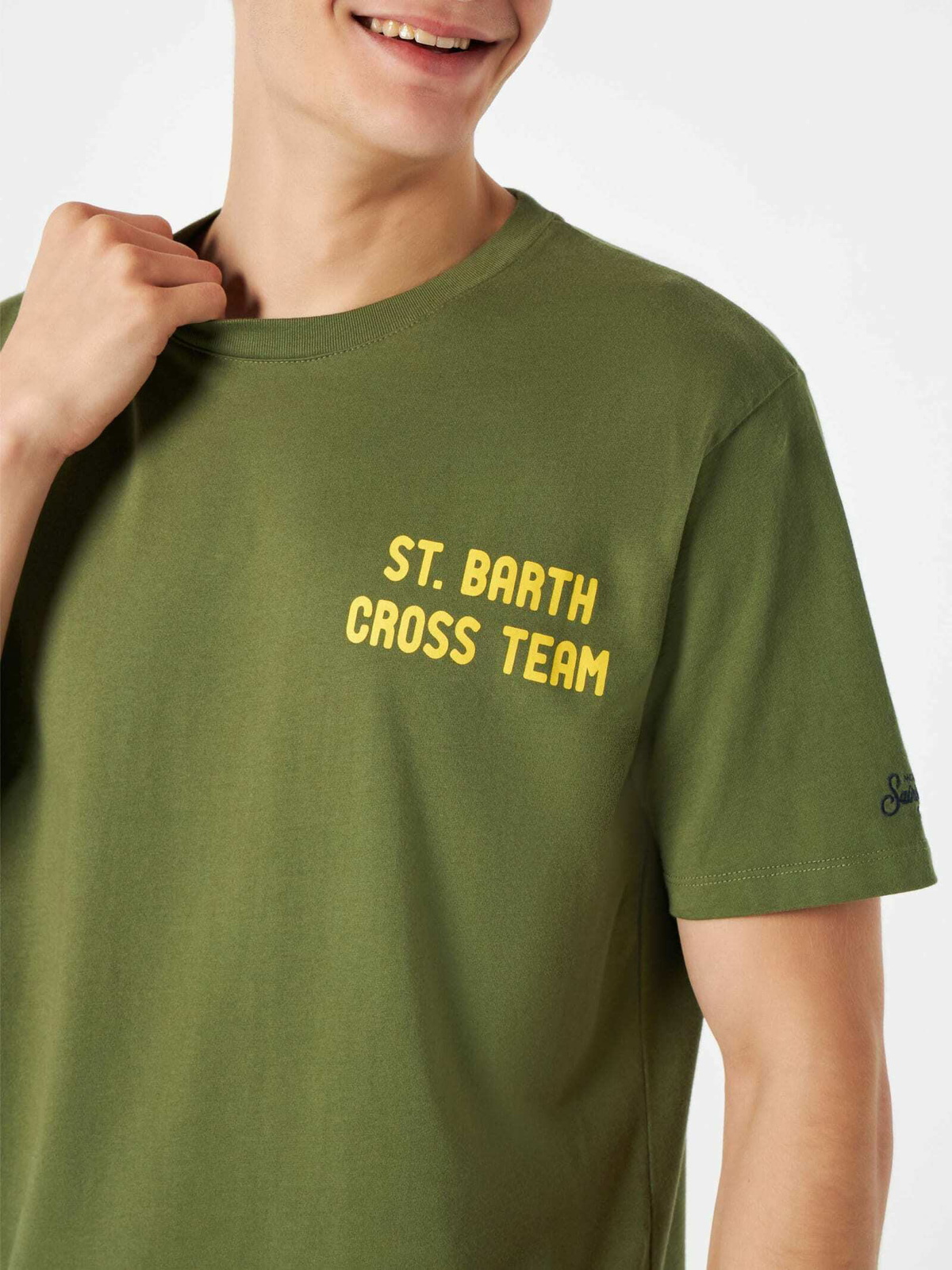 MC2 Saint Barth Man Green T-shirt With Snoopy Print | Peanuts Special ...