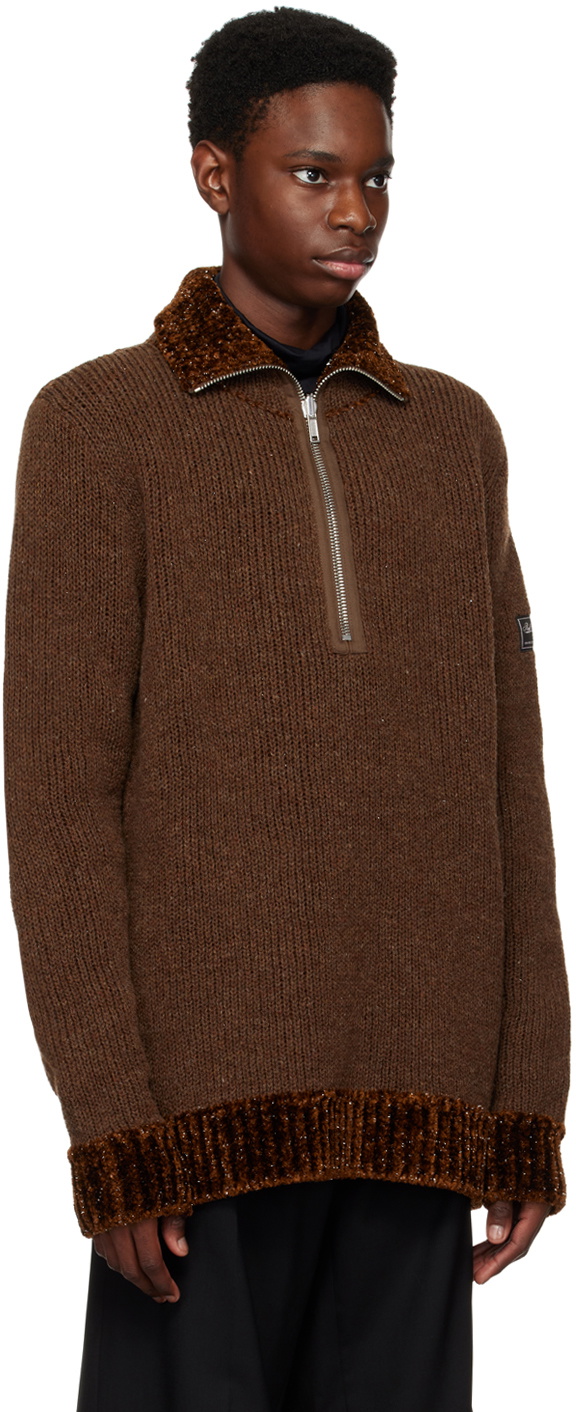 Raf Simons Brown Reversible Sweater Raf Simons