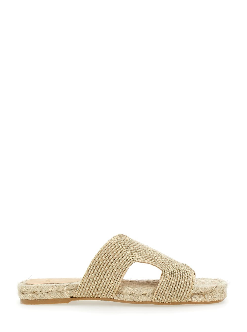 Castañer puri Beige Sandals With Open Toe And Flat Sole In Fabric Woman ...