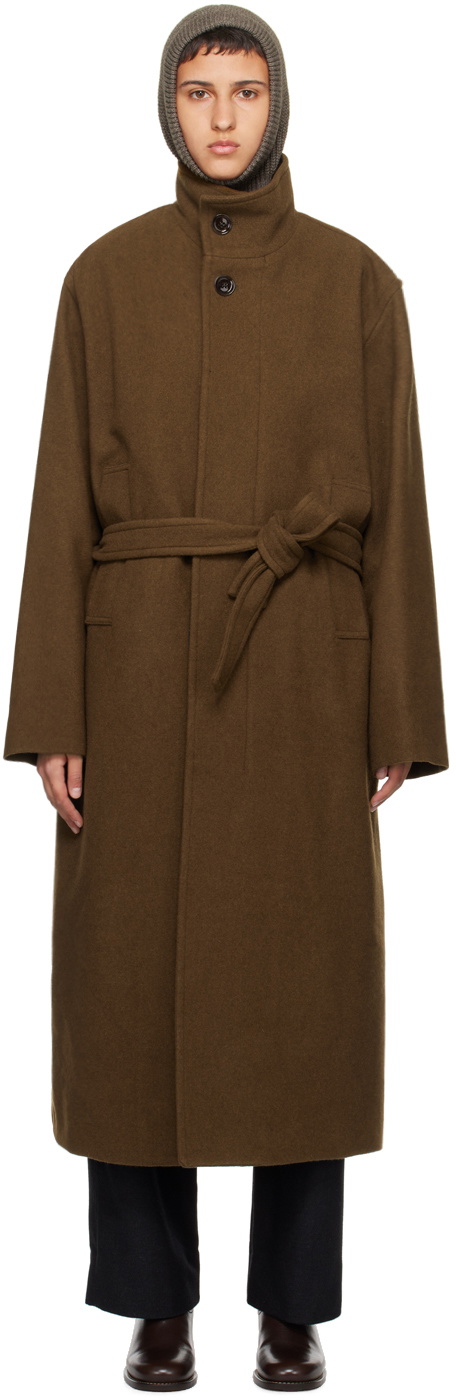 LEMAIRE Brown Belted Coat Lemaire