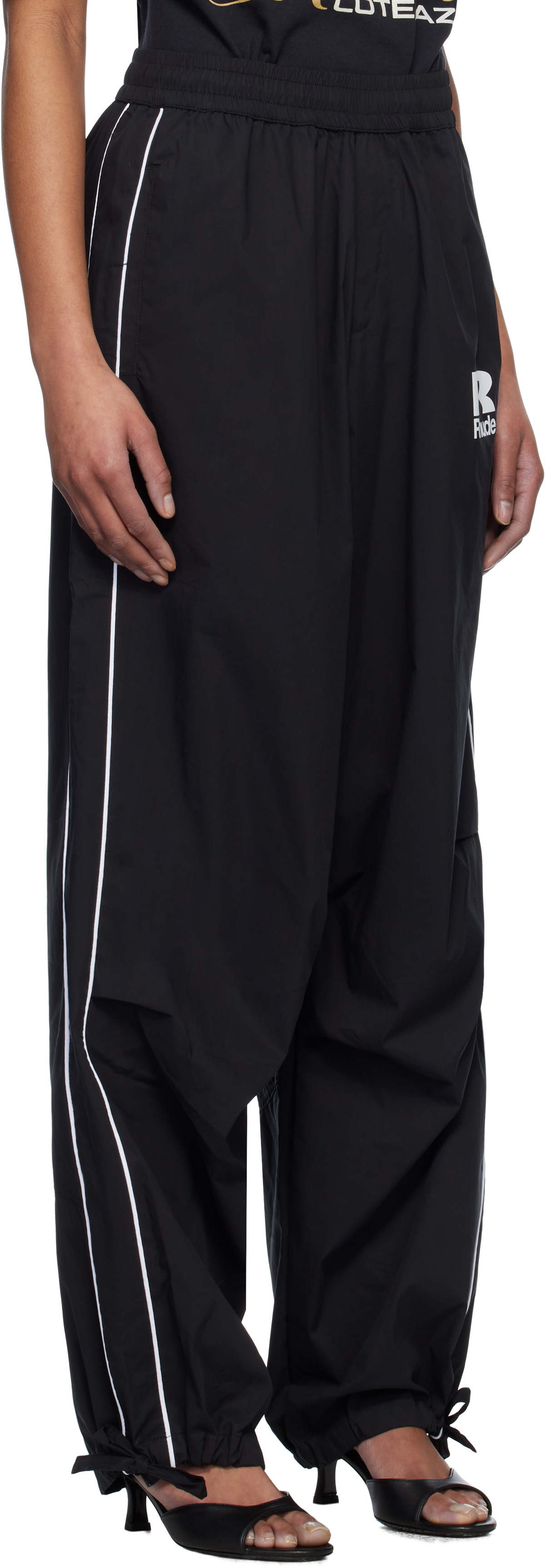 Rhude Black Piping Parachute Track Pants Rhude