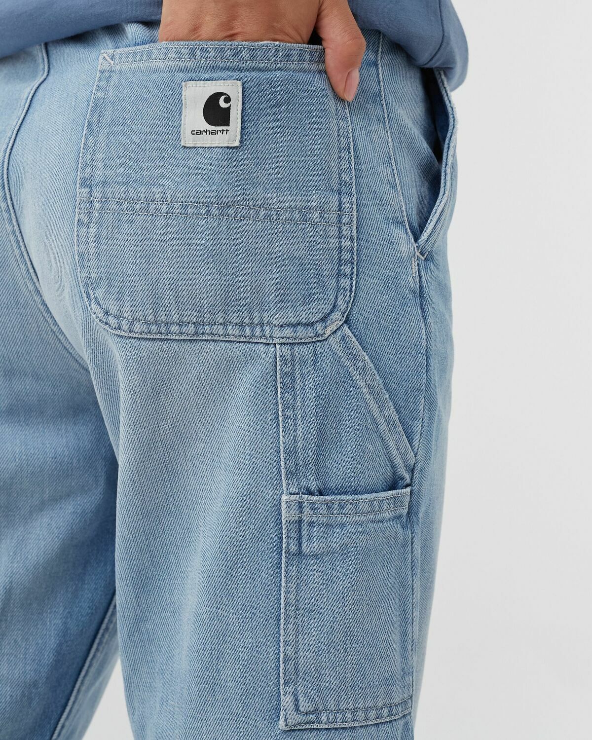 Carhartt Wip Pierce Pant Cotton Blue Denim Blue Jeans Carhartt WIP