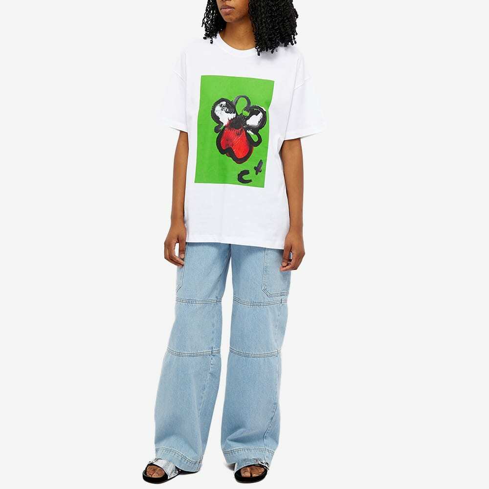 Christopher Kane Women's Hand Painted T-Shirt in White Christopher Kane