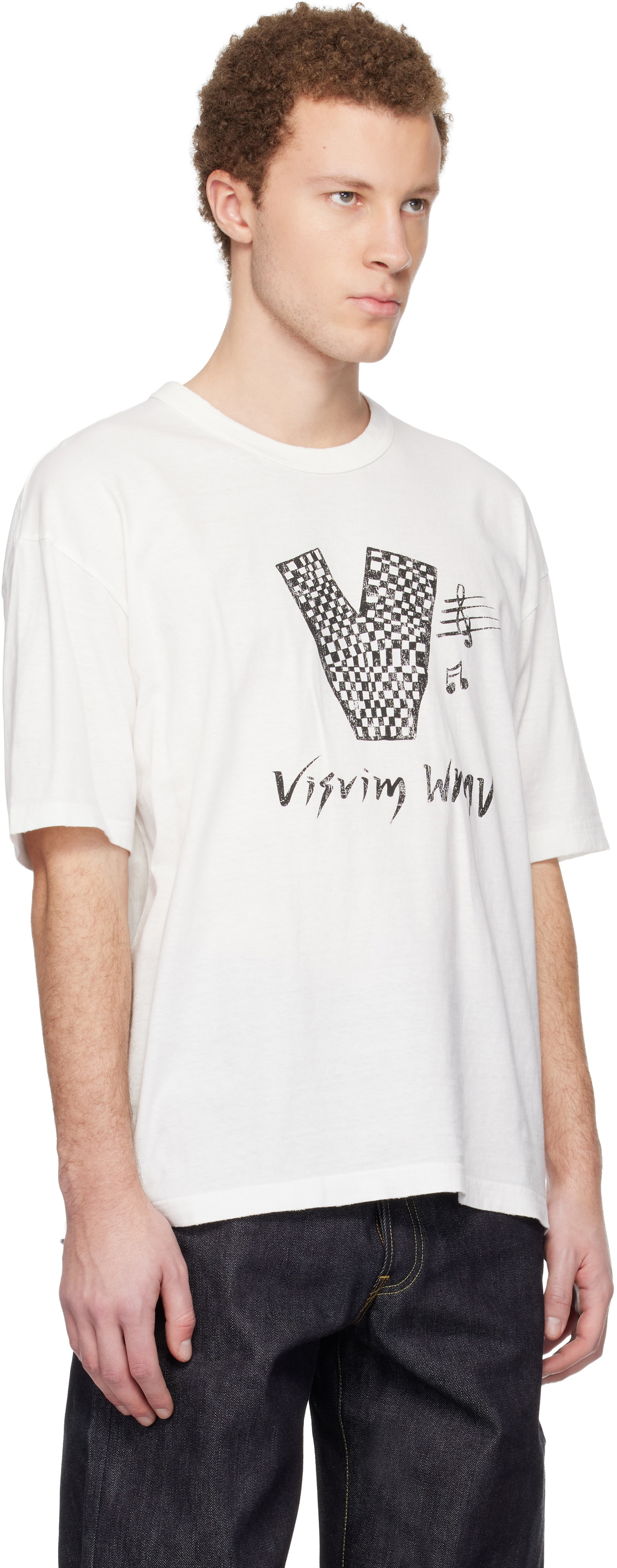 visvim Off-White Jumbo S/S V Crash T-shirt Visvim