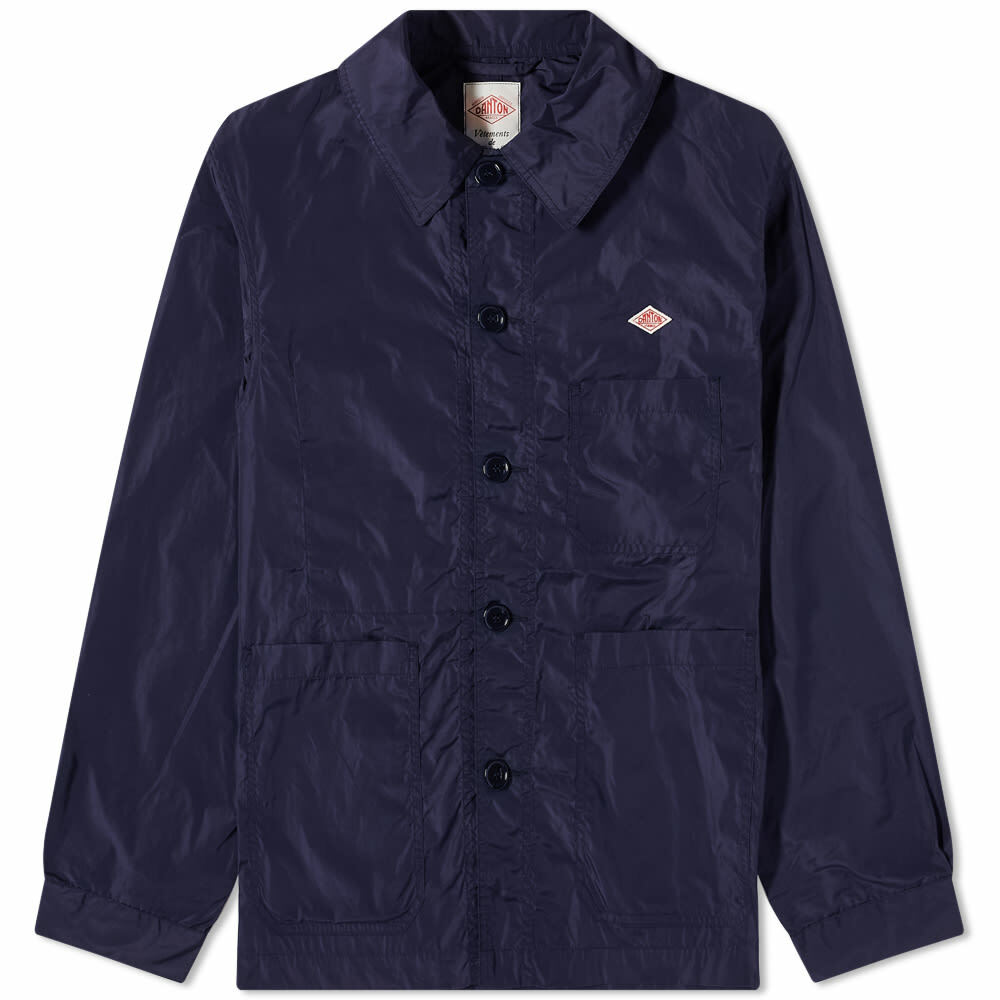 Danton Men's Taffeta Coverall Jacket in Navy Danton
