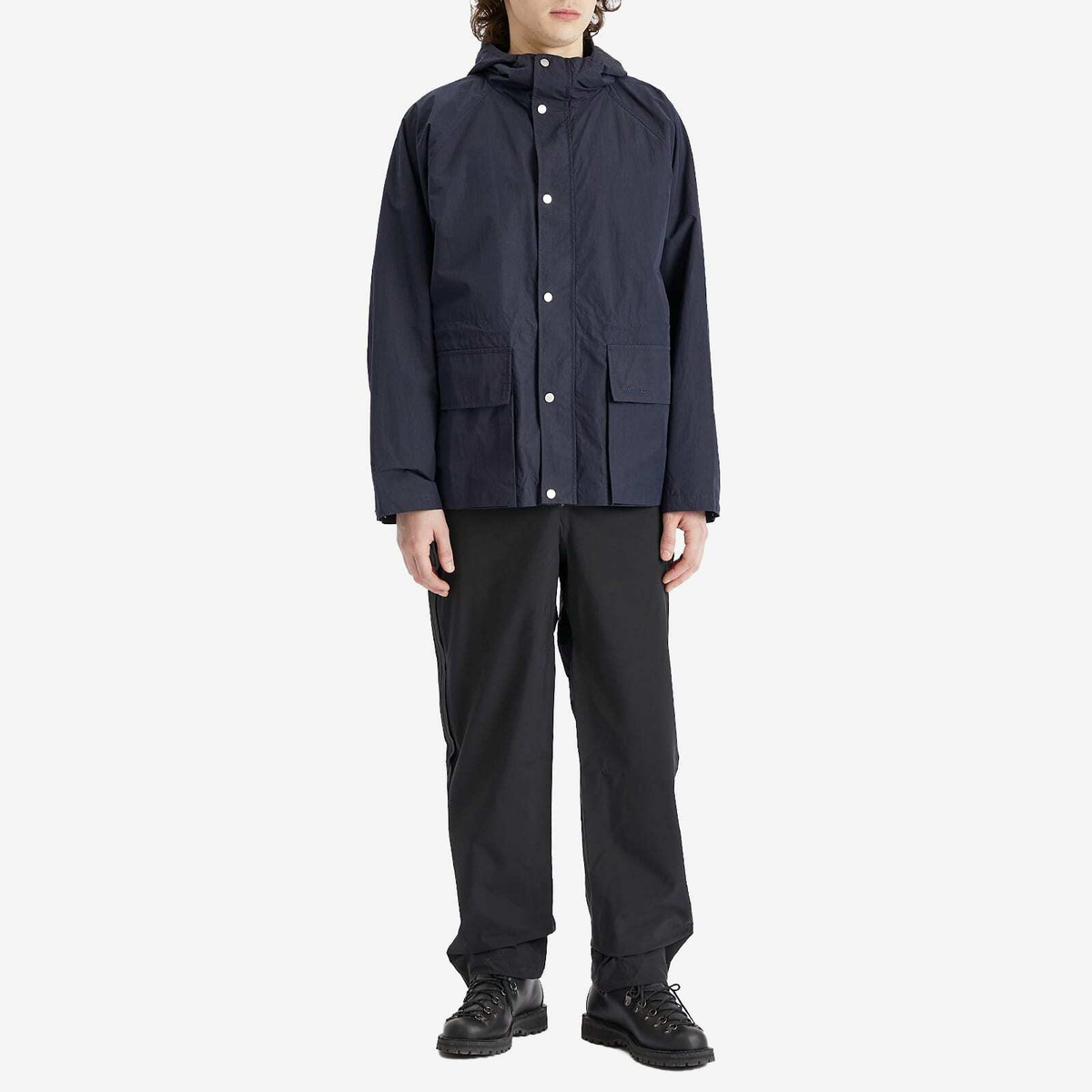 Norse Projects Men's Herluf Tech Poplin Jacket in Dark Navy Norse Projects