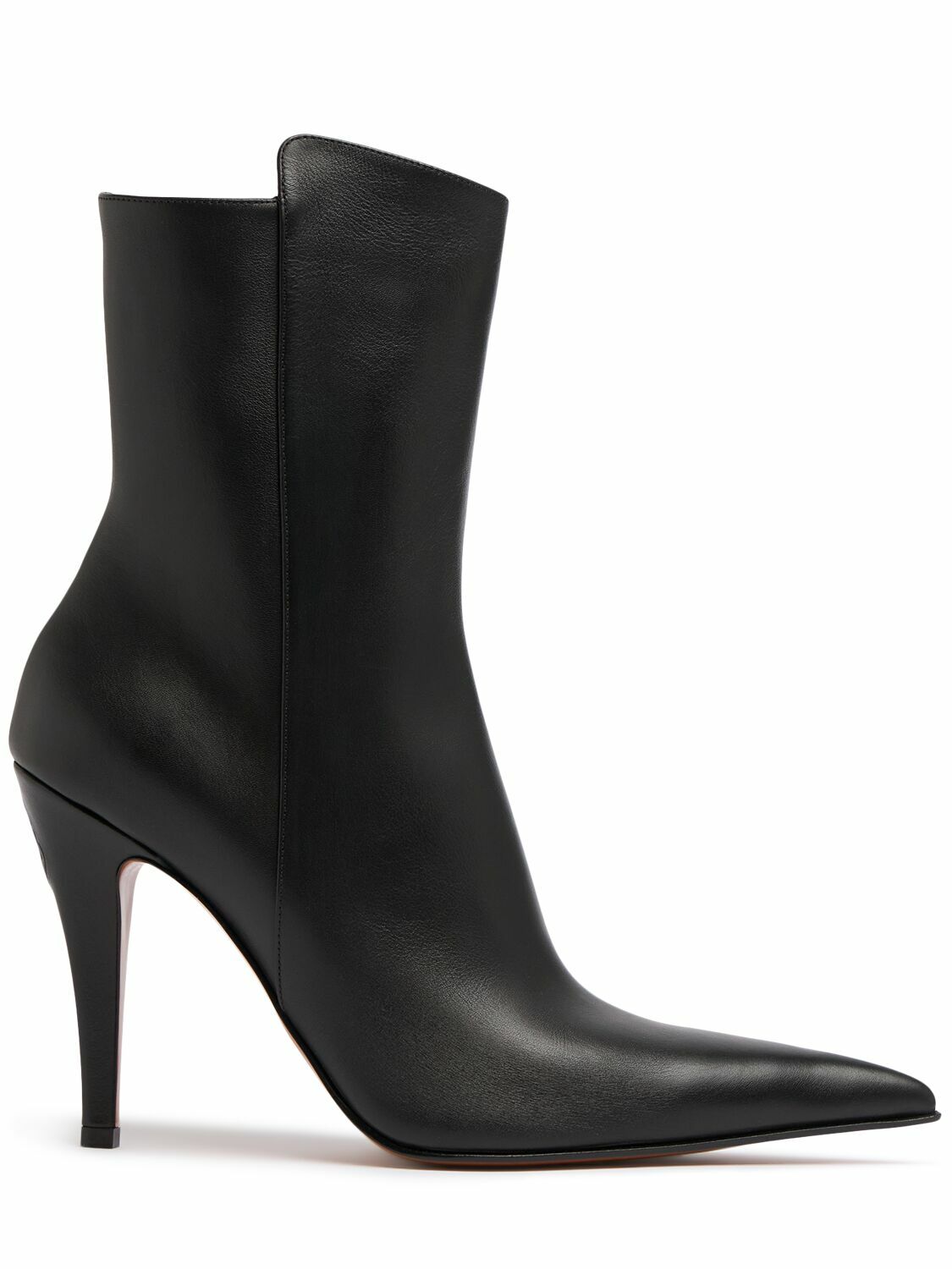 ALEXANDER MCQUEEN 105mm Birdee Leather Ankle Boots Alexander McQueen