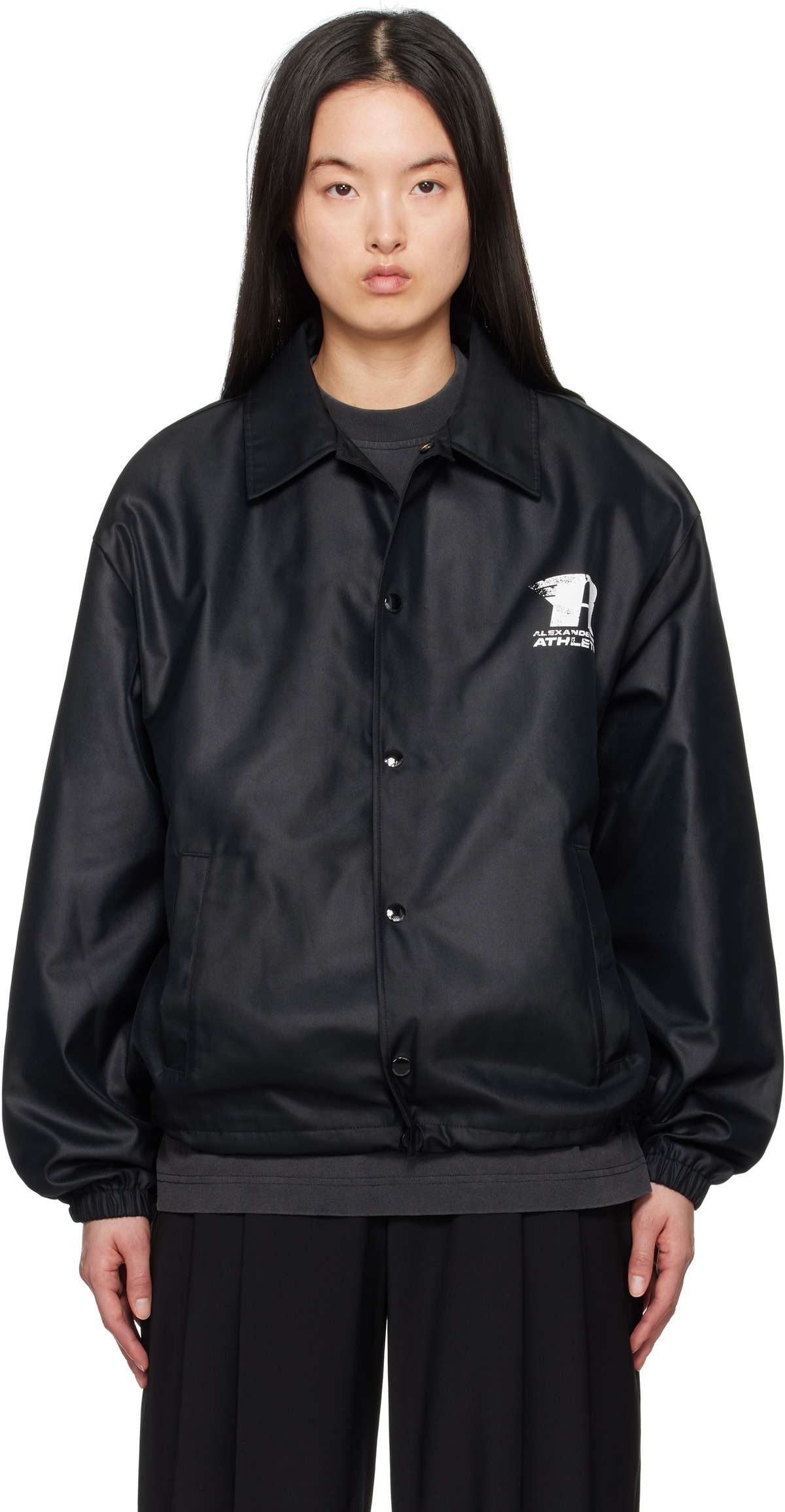 Alexander Wang Black Canvas Coach Jacket Alexander Wang