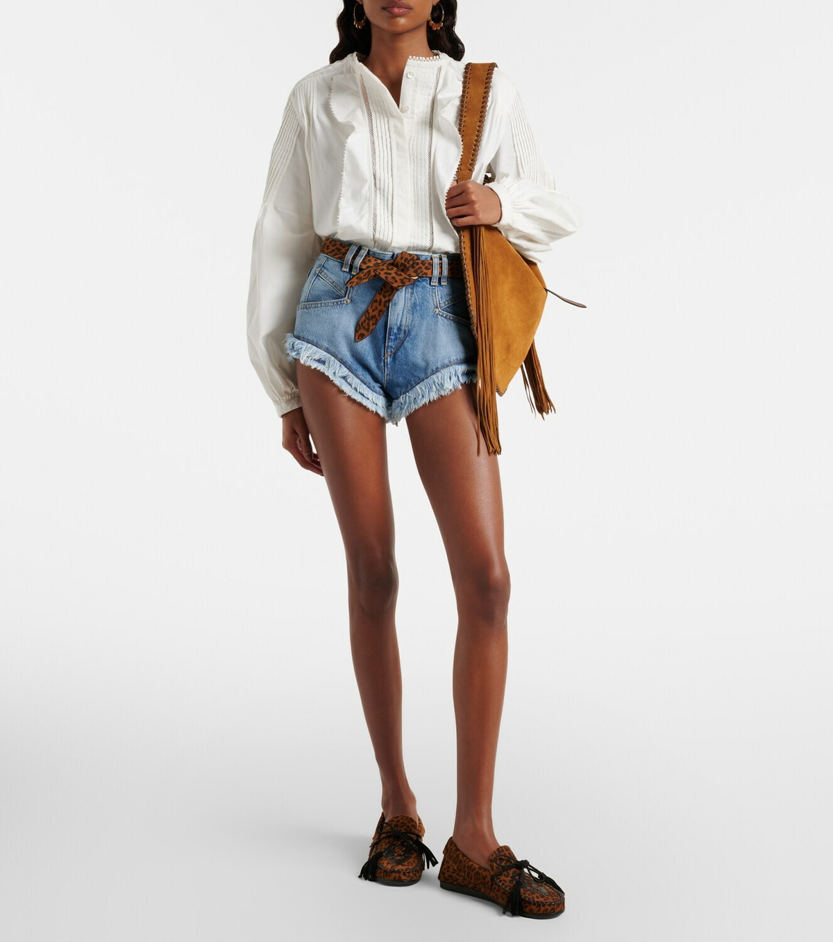 Isabel Marant Eneidala high-rise denim shorts Isabel Marant