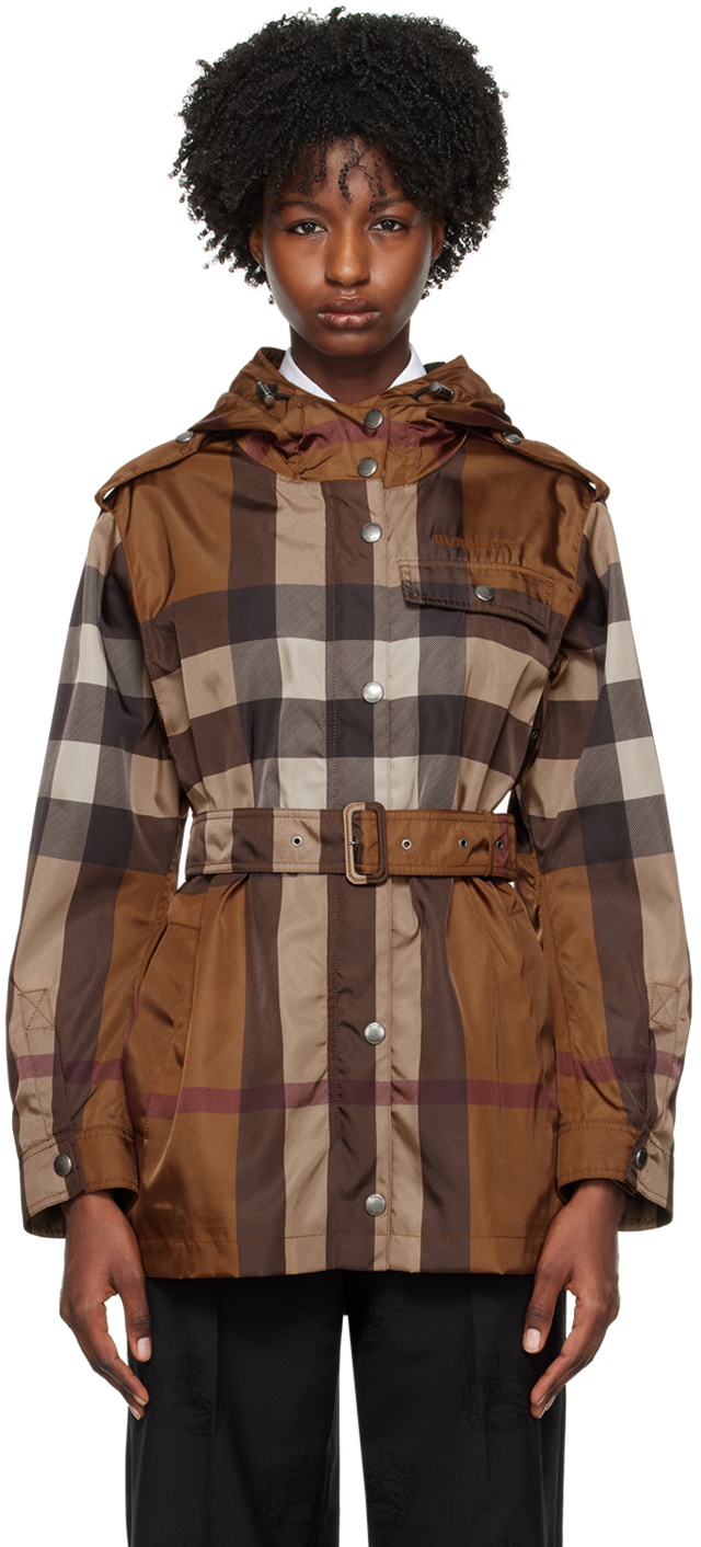 Burberry Brown Check Jacket Burberry