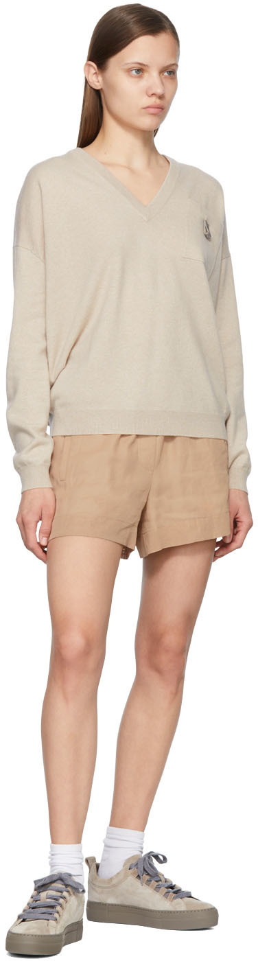 Brunello Cucinelli Beige Cashmere Sweater Brunello Cucinelli